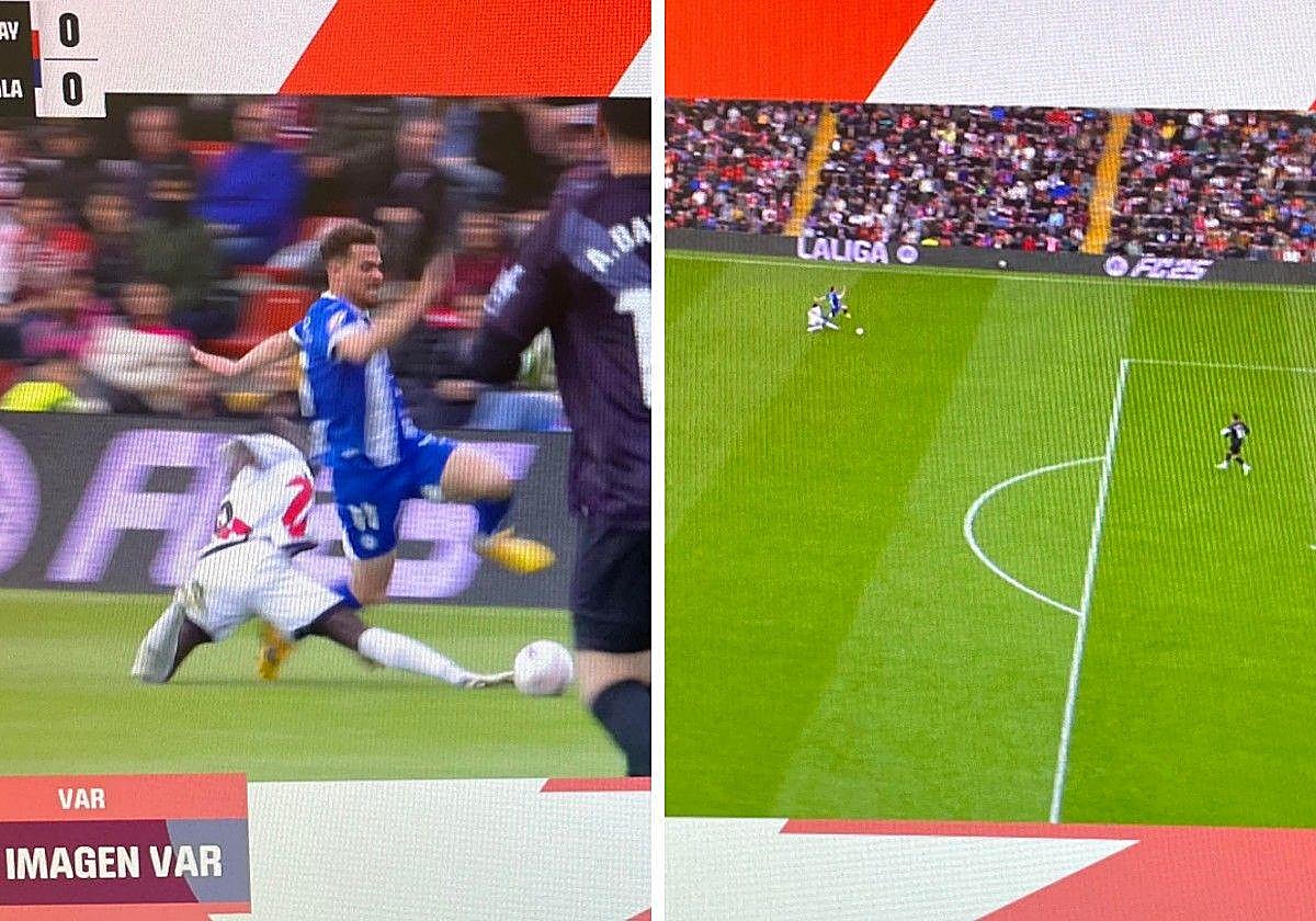 El motivo por el que el VAR ha expulsado a un jugador del Rayo: ¿Qué es 'DOGSO'? | El Correo